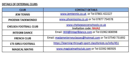 The Federation of Netley Abbey Infant and Junior Schools - Clubs and ...