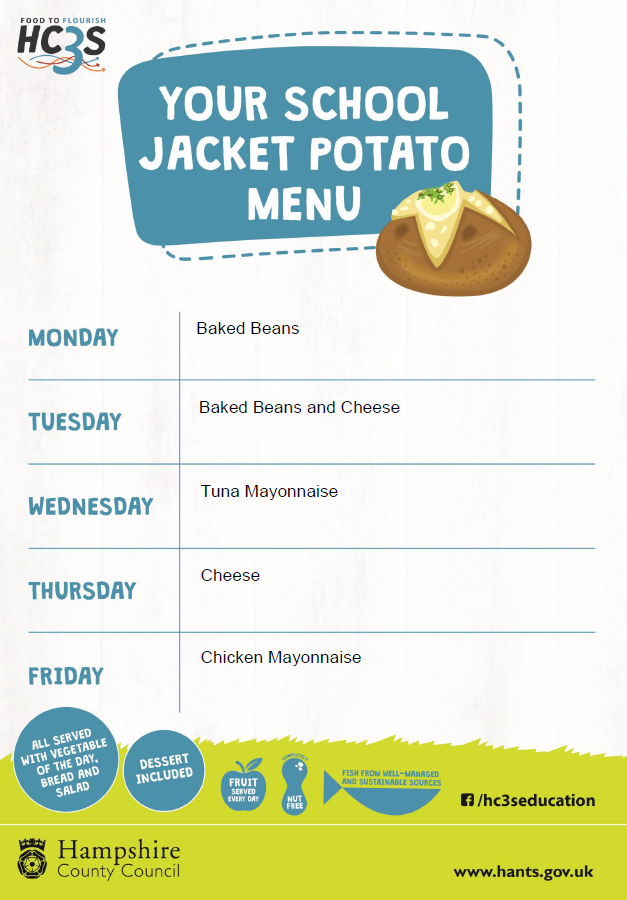 The Federation of Netley Abbey Infant and Junior Schools - Lunch Time Menu