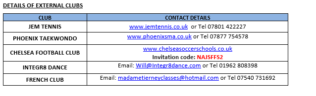 The Federation of Netley Abbey Infant and Junior Schools - Clubs and ...