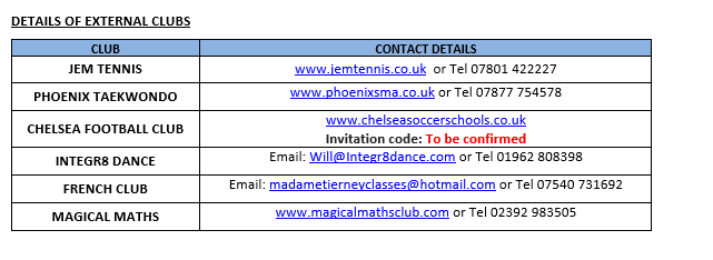 The Federation of Netley Abbey Infant and Junior Schools - Clubs and ...